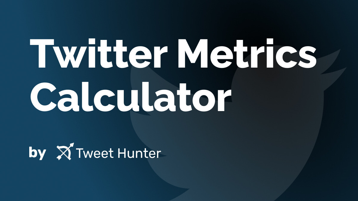 Twitter X Metrics Calculator - Detailed Analytics Insights for Any Twitter X Profile - By Tweet ...